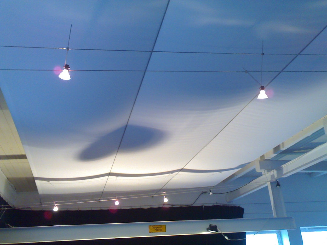 Textile Acoustic Sail, Design Ceiling Diffuser SCREENBASE 125 X 125 Cm ...