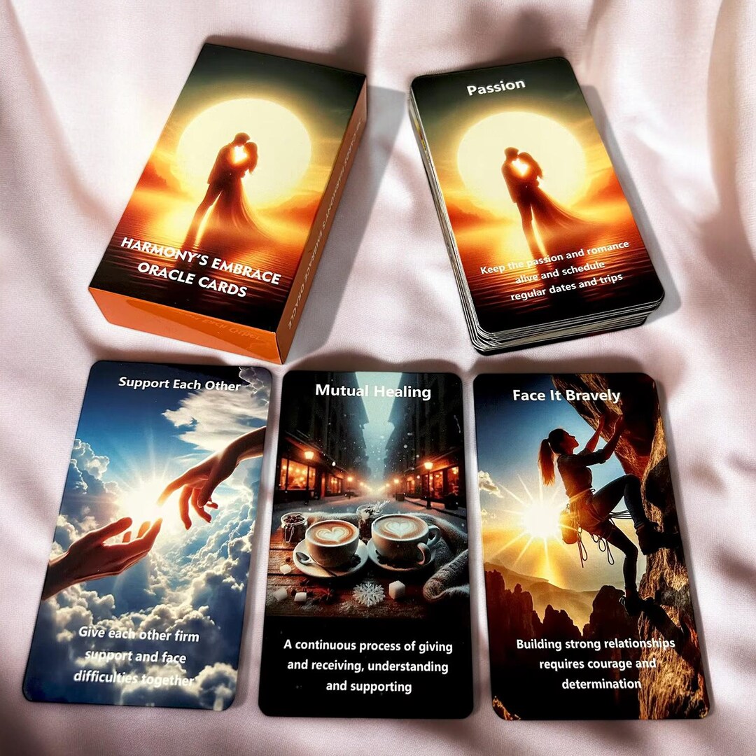 Harmony's Embrace Oracle Deck: Laser Paper Cards With Box - Etsy