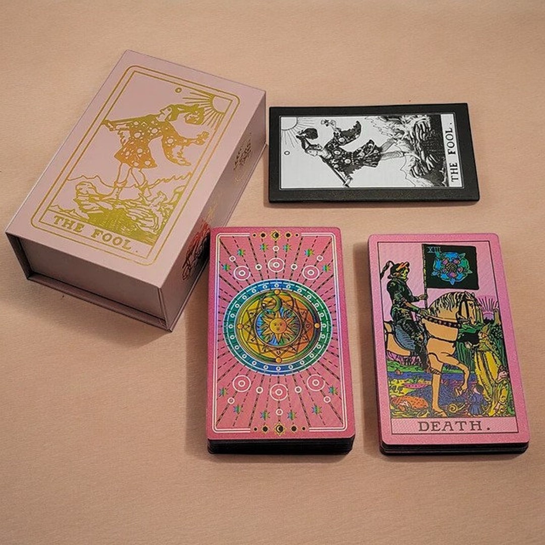 Pink Tarot Deck, Tarot Cards Deck With Guidebook, Luxury Gift Box. - Etsy