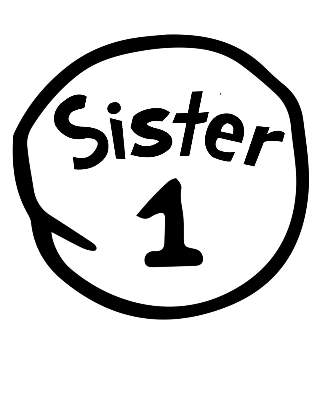 Sister 1 Sister 2 Png | Dr. Seuss - Etsy