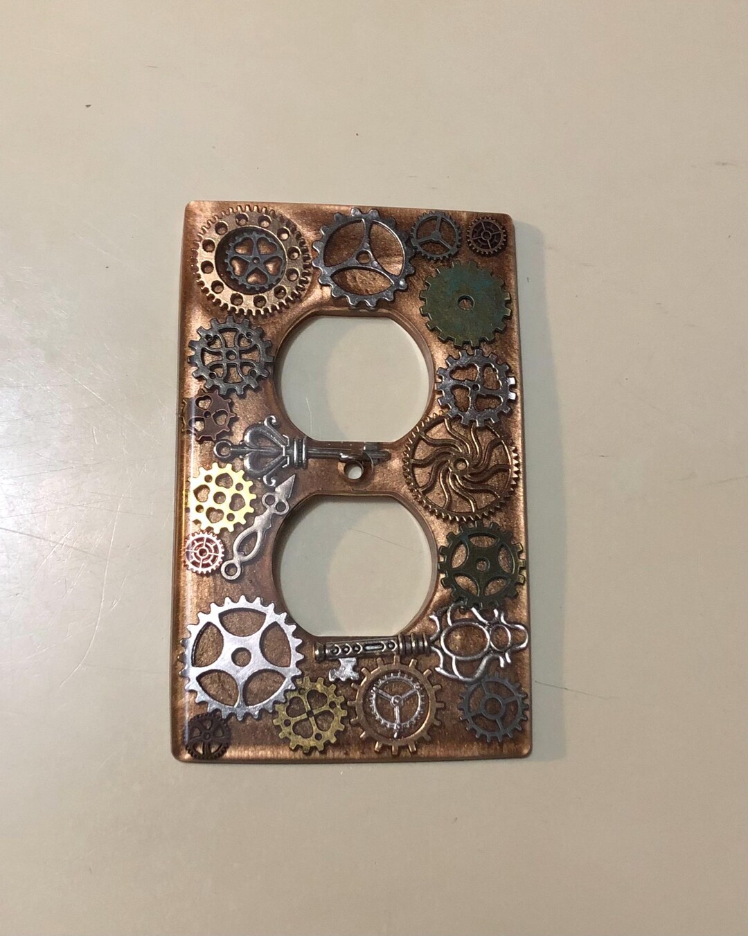 Gears in Copper Outlet Cover - Etsy