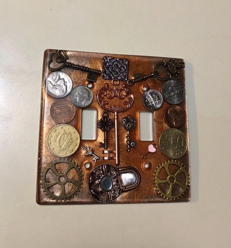 Steampunk Themed Double Light Switch Cover - Etsy