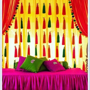 Silk Tassel String Hangings for Wedding Decor Mehndi & Sangeet - Etsy