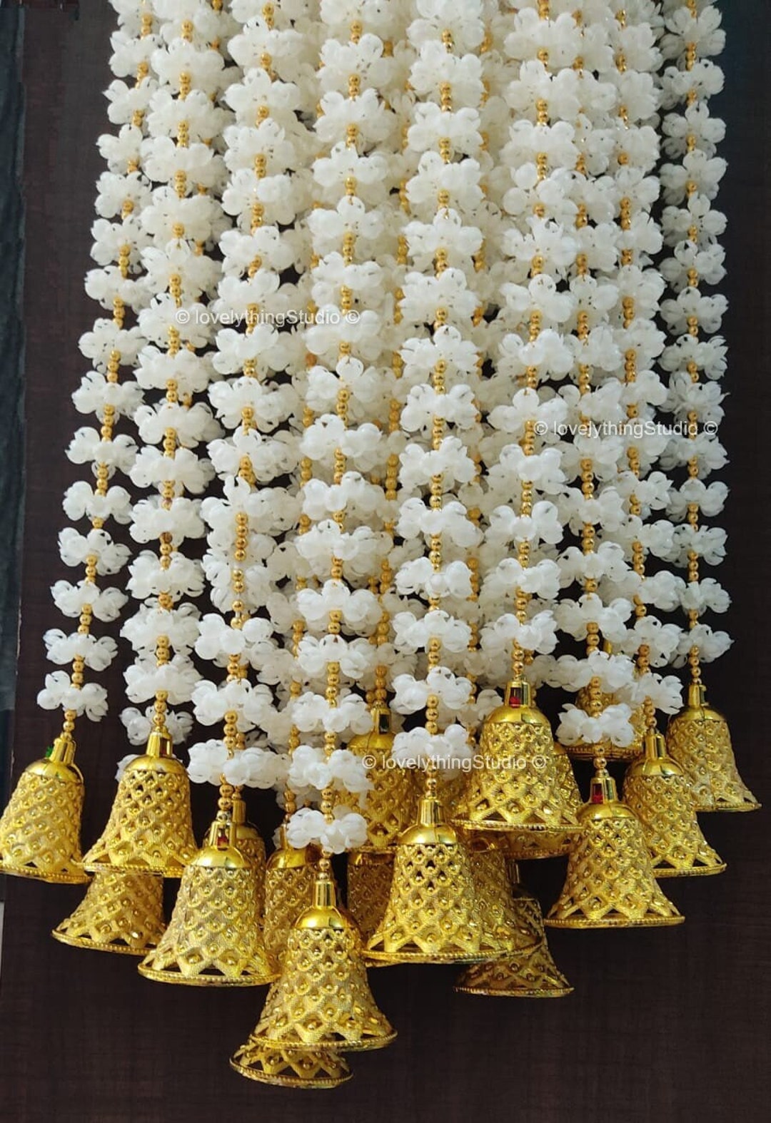 String Exquisite Artificial Mogra Bell Fluffy Creeper Bail Garland ...