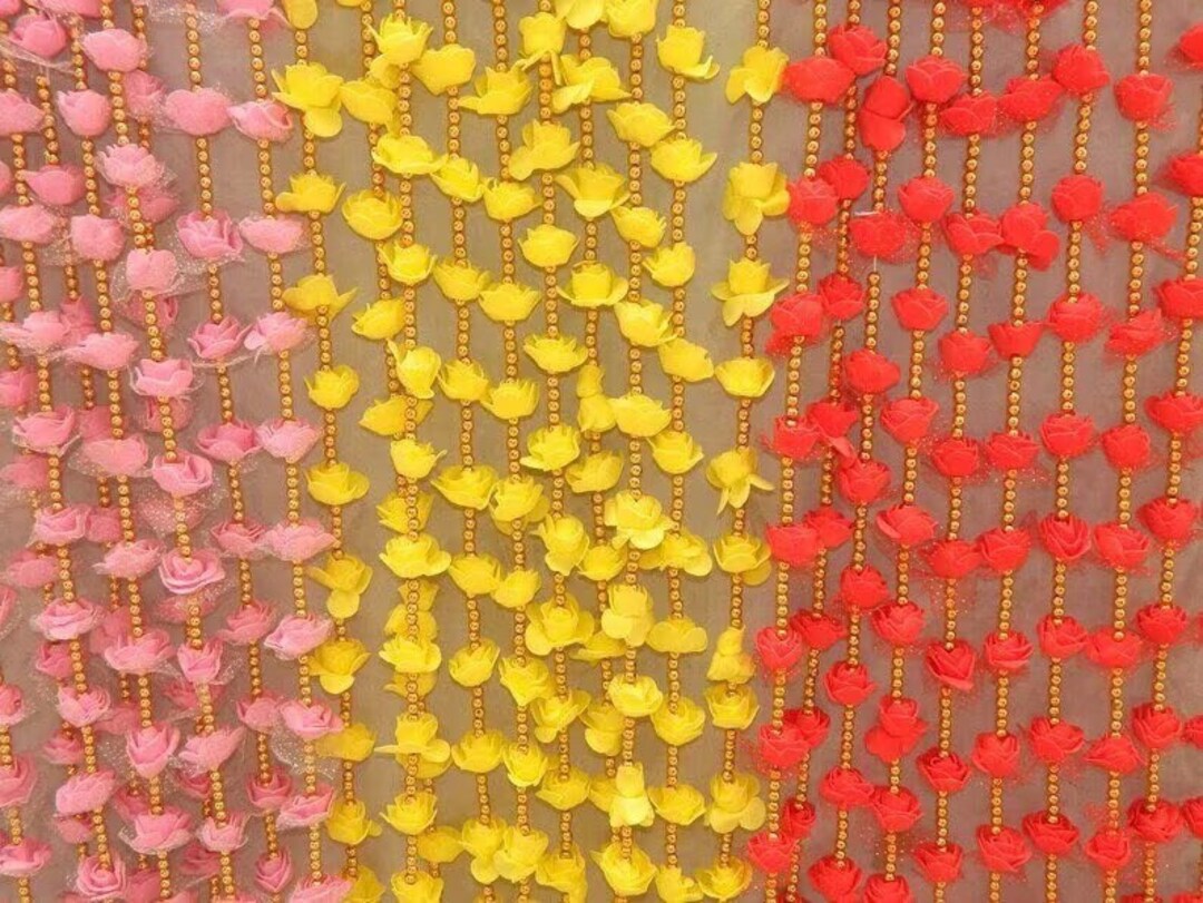 Indian Wedding Decor: Handcrafted Pom Pom Strings, Torans, and Garland ...