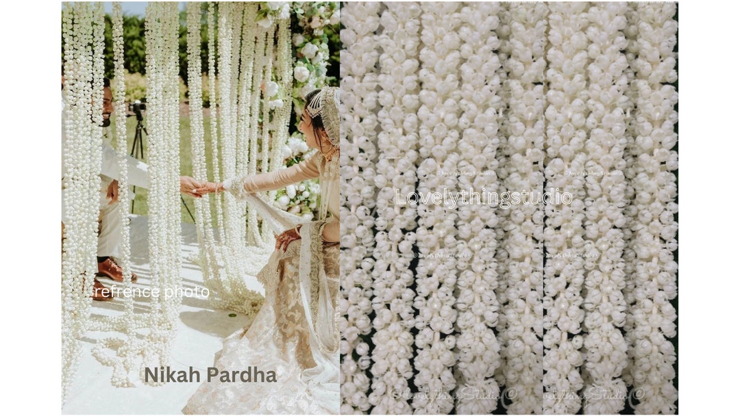 Mogra/jasmine Garlands Muslim Wedding Nikaah Decor,nikah Pardah ...