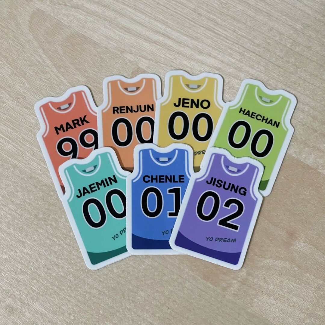 NCT DREAM Members Jersey Stickers - Etsy