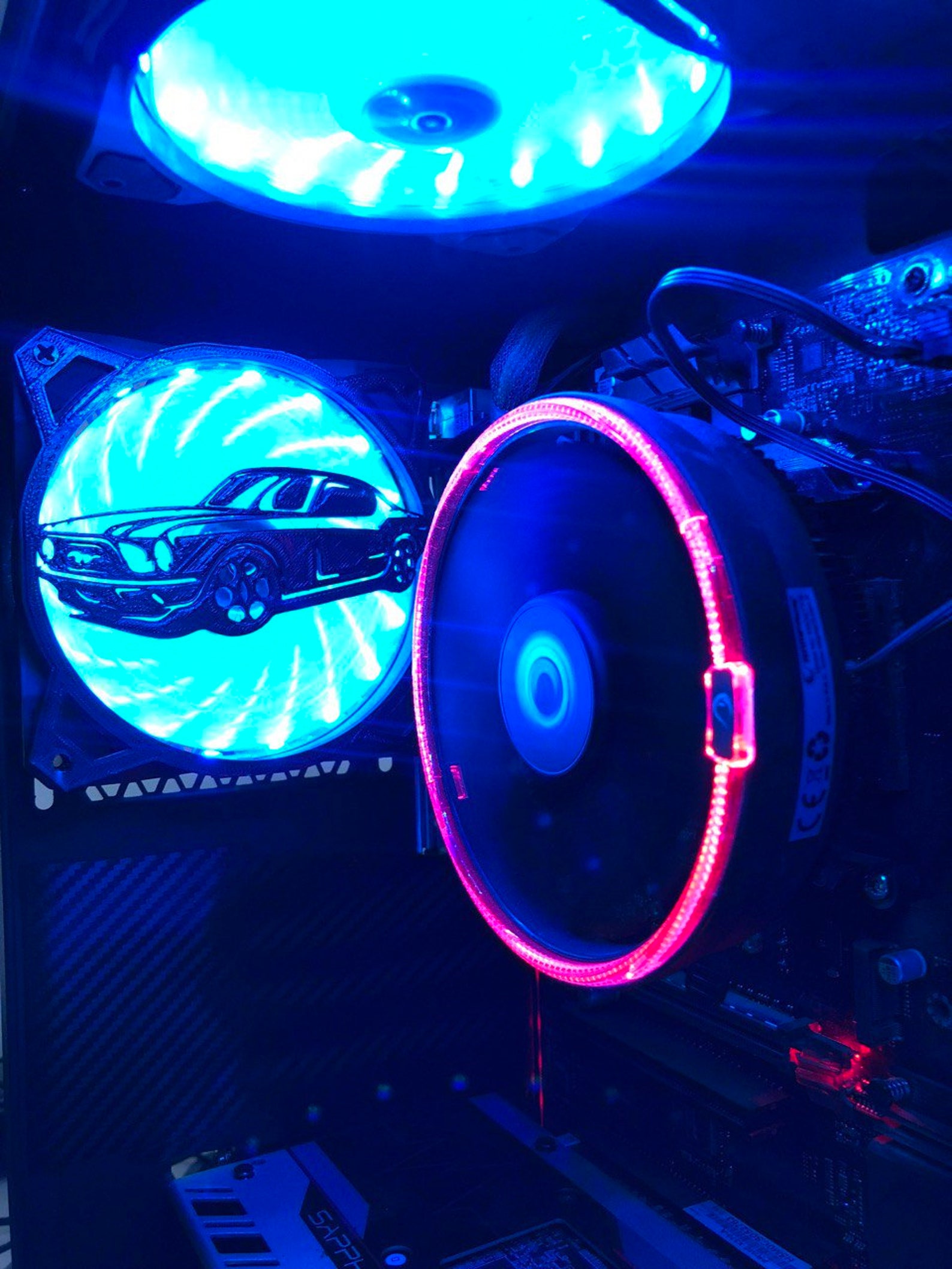 3 Pcs Mustang 1968 Fan Cover 3x Computer Gaming Fan Grill/cover/shroud ...