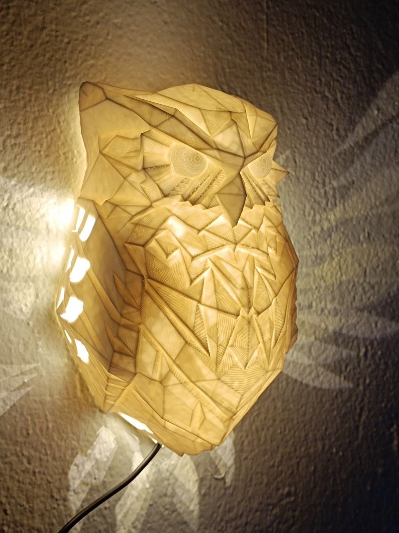 Owl Magic Lamp / Owl Wall Light / Decor Light Fixtures / Owl Night Light - Etsy