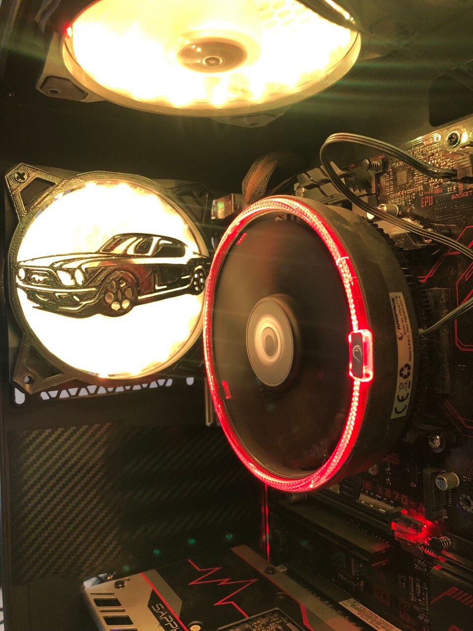 3 Pcs Mustang 1968 Fan Cover 3x Computer Gaming Fan Grill/cover/shroud ...