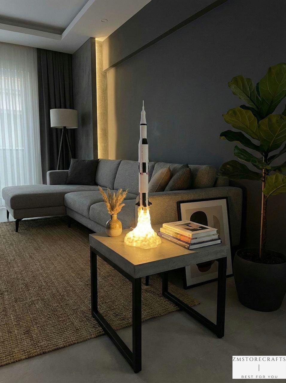 Apollo 11 Saturn V Rocket Lamp Night Lamp Table Decor Space Lamp Nasa ...