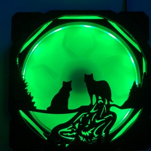 3 Pcs Two Wolf Fan Cover 3x Computer Gaming Fan Grill/cover/shroud ...