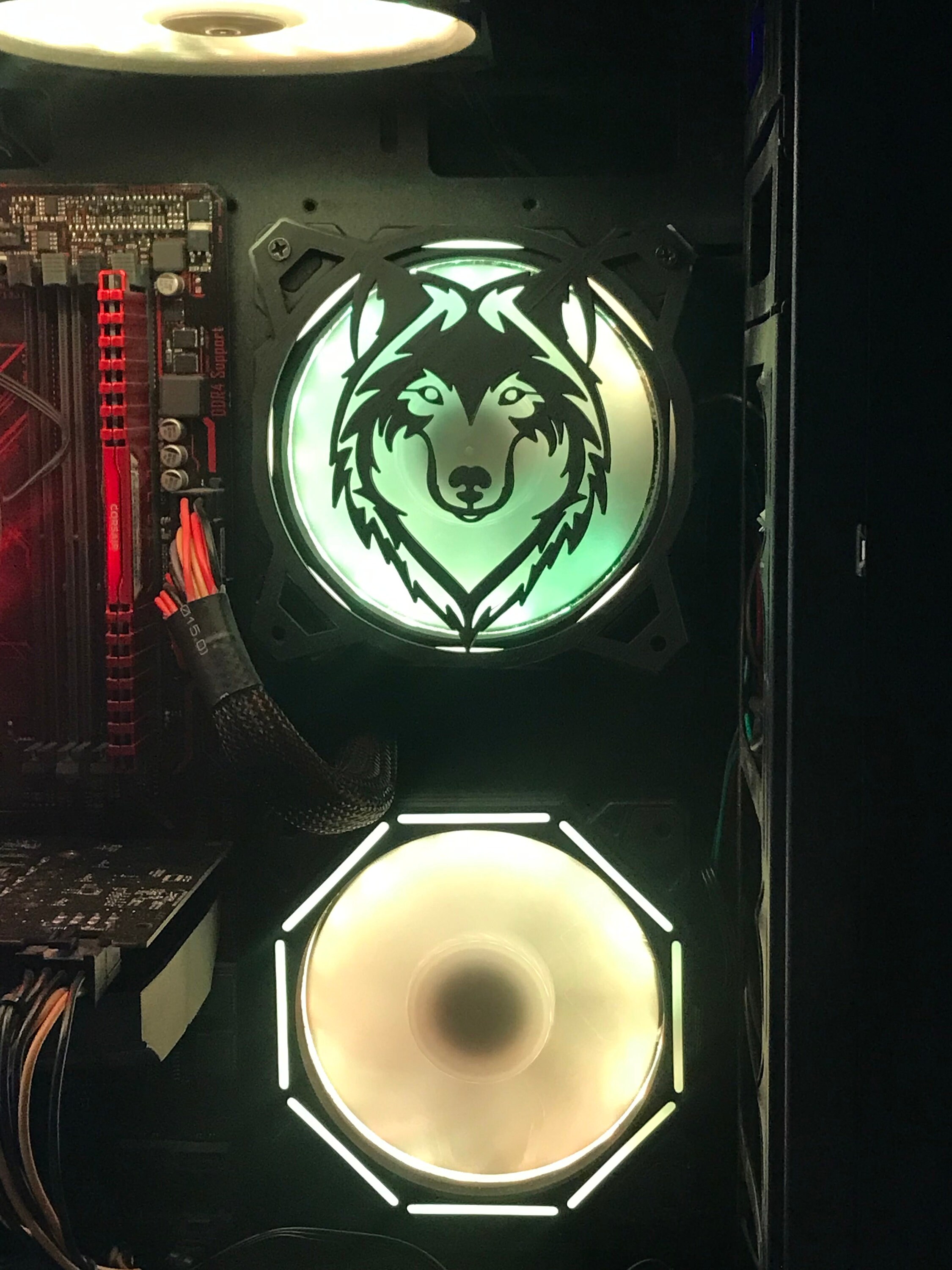 3 Pcs Wolf 3 Fan Cover 3x Computer Gaming Fan Grill SHROUD CUSTOM ...