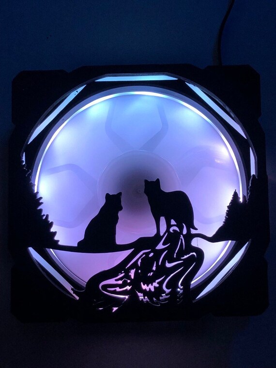 3 Pcs Two Wolf Fan Cover 3x Computer Gaming Fan - Etsy