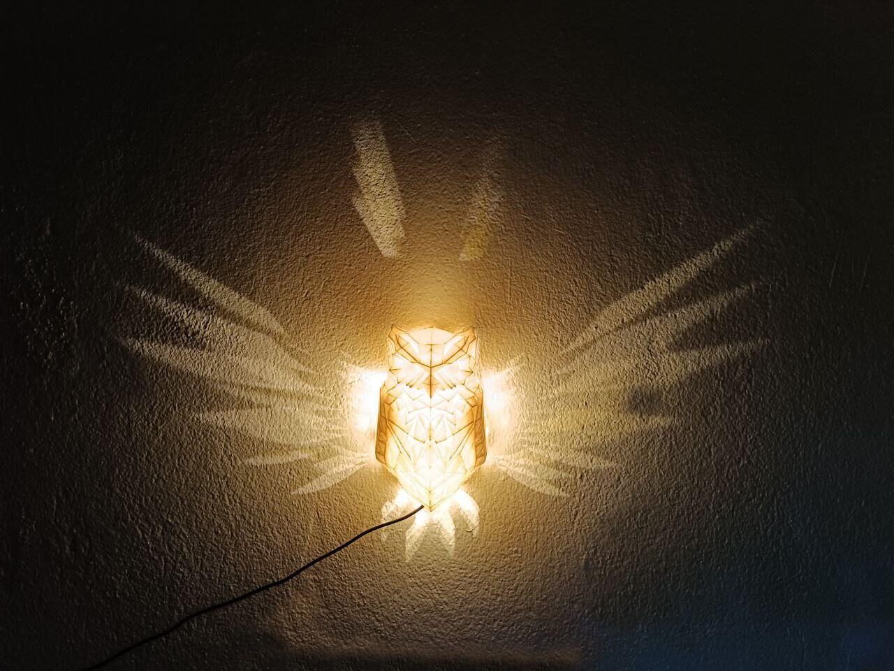 Owl Magic Lamp / Owl Wall Light / Decor Light Fixtures / Owl Night ...