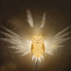 Owl Magic Lamp / Owl Wall Light / Decor Light Fixtures / Owl Night ...