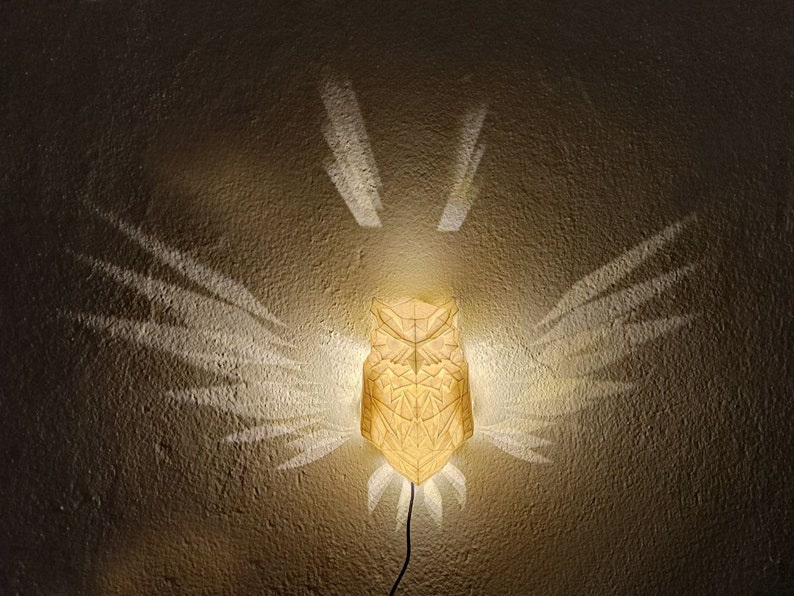 Owl Magic Lamp / Owl Wall Light / Decor Light Fixtures / Owl Night ...