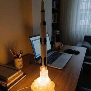 Apollo 11 Saturn V Rocket Lamp Night Lamp Table Decor Space Lamp Nasa ...
