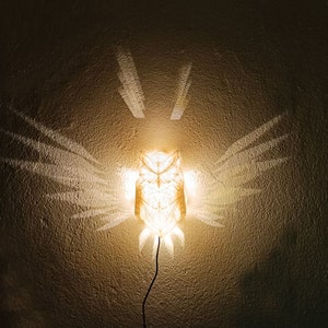 Owl Magic Lamp / Owl Wall Light / Decor Light Fixtures / Owl Night Light - Etsy