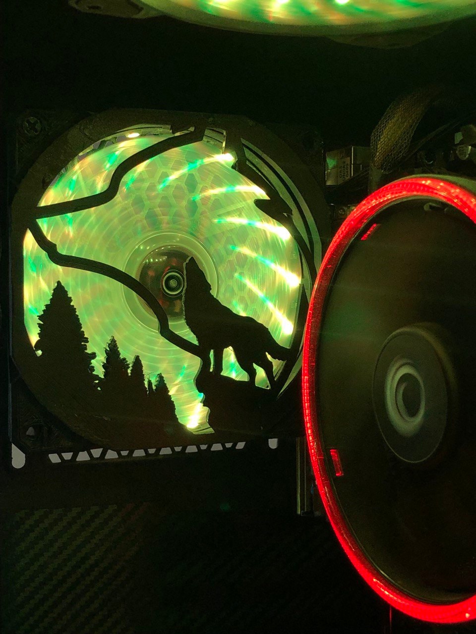 3 Pcs Wolf Fan Cover 3x Computer Gaming Fan Grill/cover/shroud CUSTOM ...
