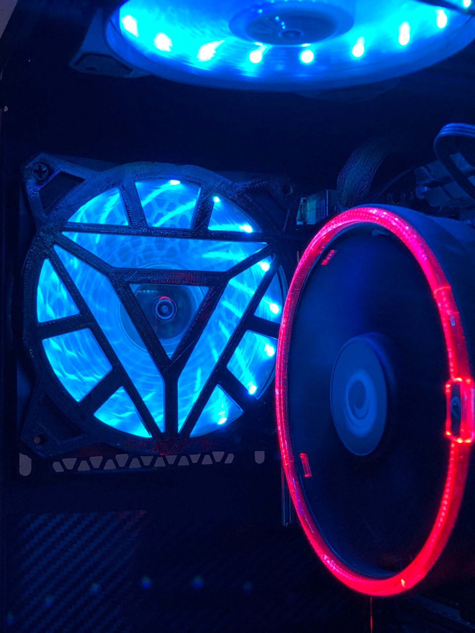 3 Pcs Arc Reactor V1 Fan Cover 3x Computer Gaming Fan Grill SHROUD ...