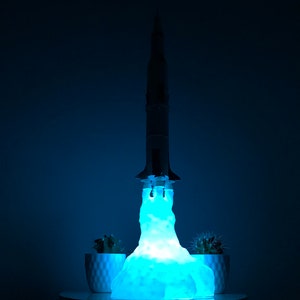 Apollo 11 Saturn V Rocket Lamp Night Lamp Table Decor Space Lamp Nasa ...