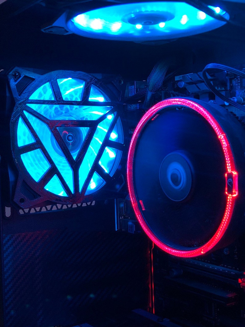 3 Pcs Arc Reactor V1 Fan Cover 3x Computer Gaming Fan Grill SHROUD ...