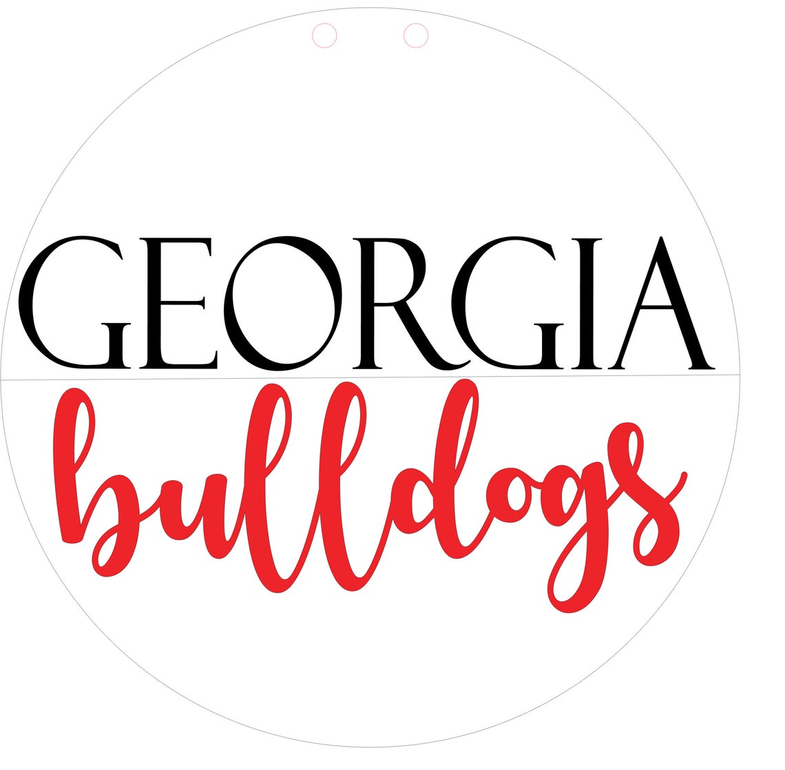 Georgia Bulldog Circle Door Hanger Laser Cut File ONLY - Etsy
