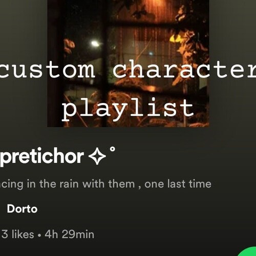Custom Comfort Character Playlist Digital - Etsy