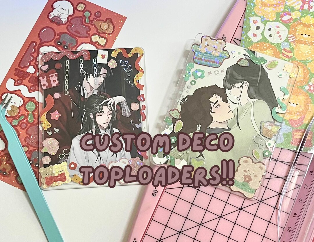 Custom Sticker Decorated Toploaders | Deco Toploaders - Etsy