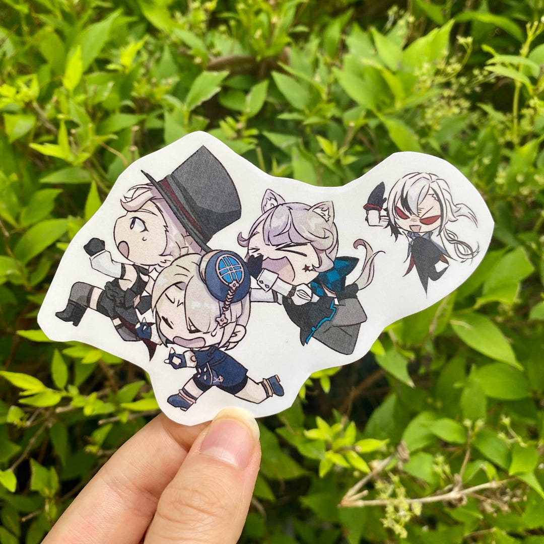 Genshin Impact Lyney, Lynette, Freminet, Arlecchino Sticker - House of ...