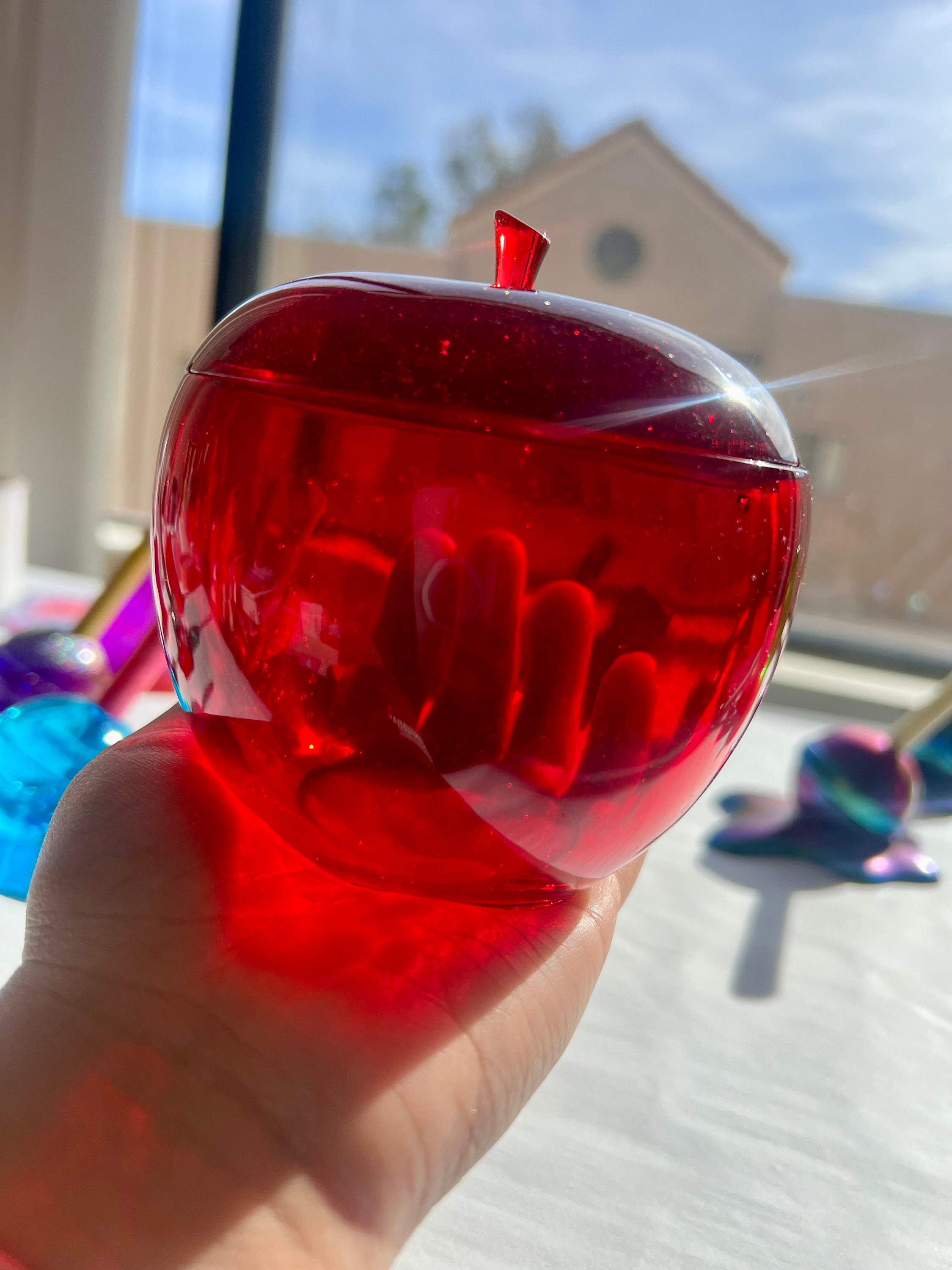 Resin Apple Apple Storage Candy Apple - Etsy