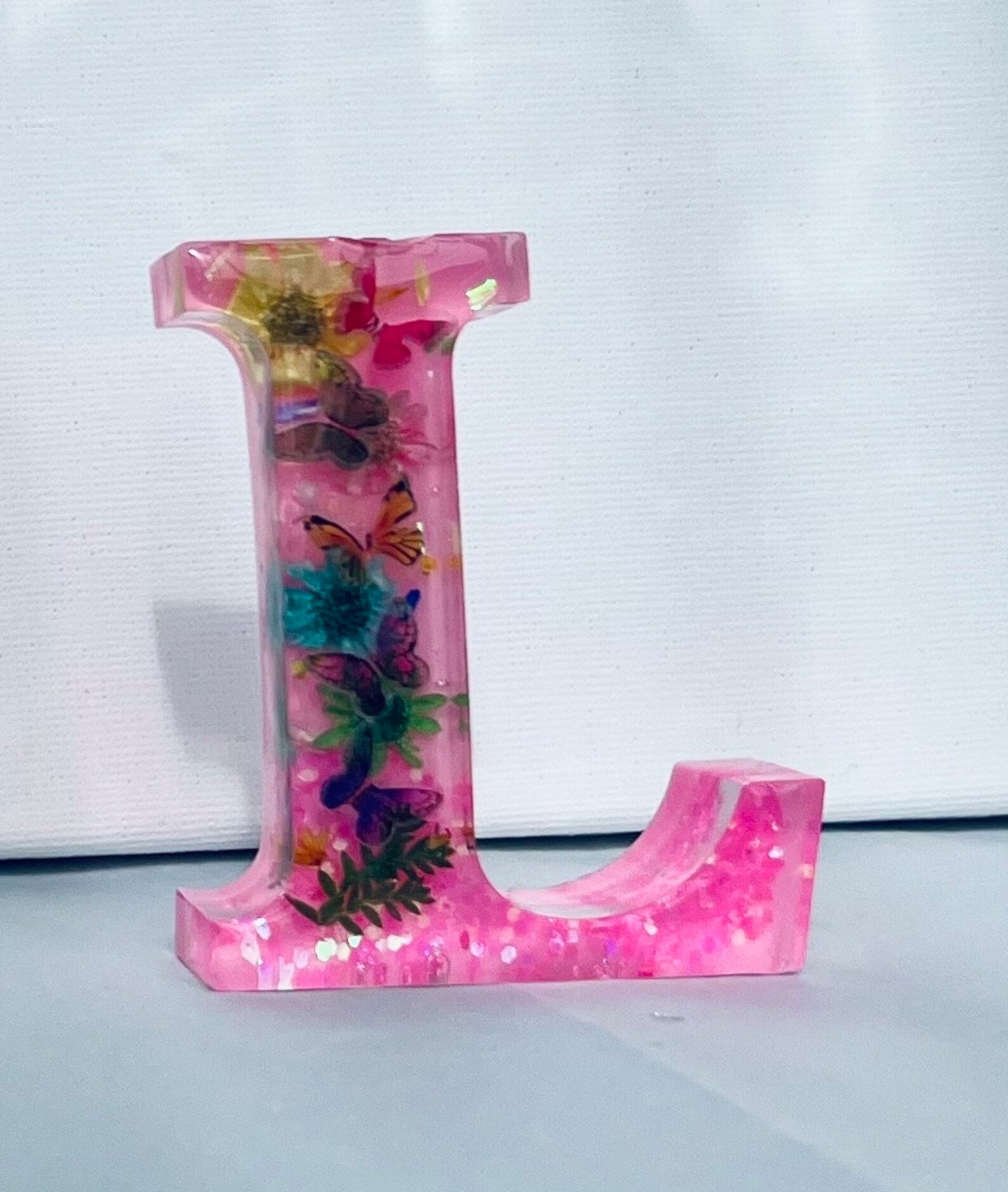 Letter Desk Decor | Initial Letter Keychain - Etsy