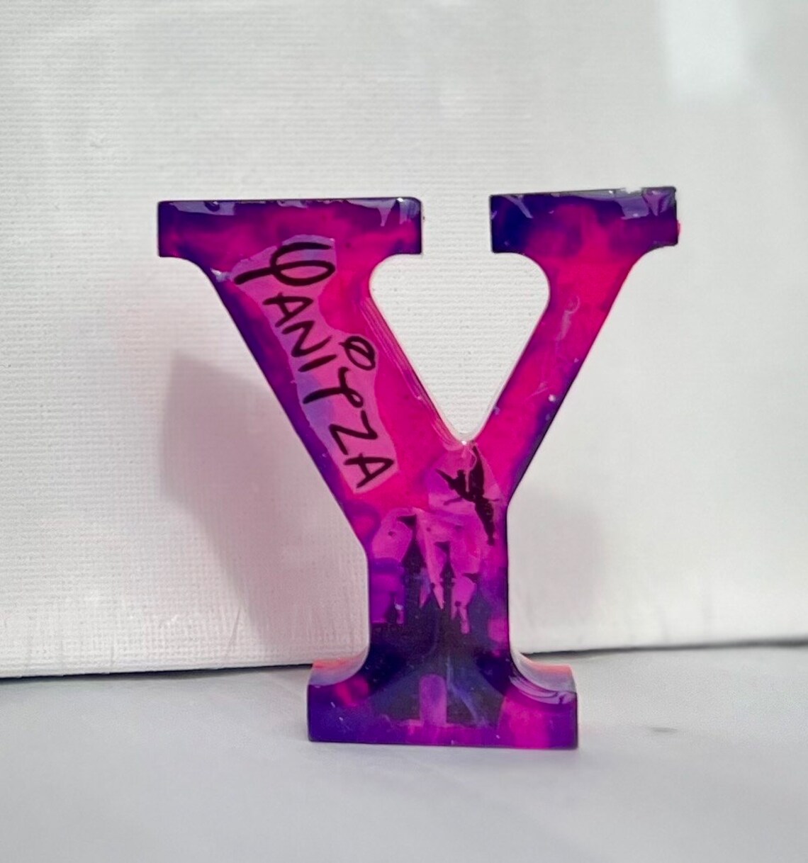 Letter Desk Decor Initial Letter Keychain - Etsy