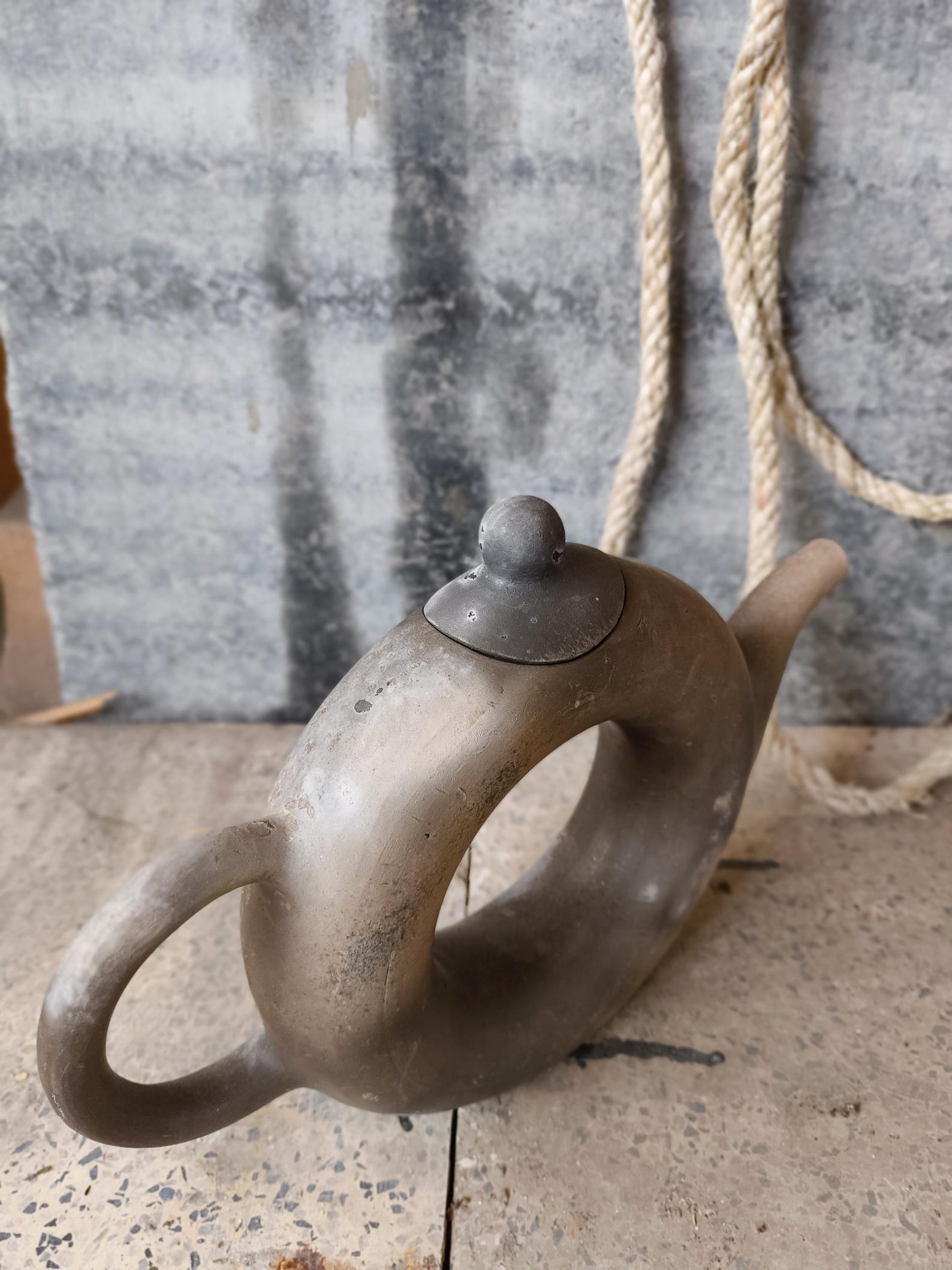 Signed Hartstone Pitcher Mid Century, Vintage Donut Pottery Vase ...