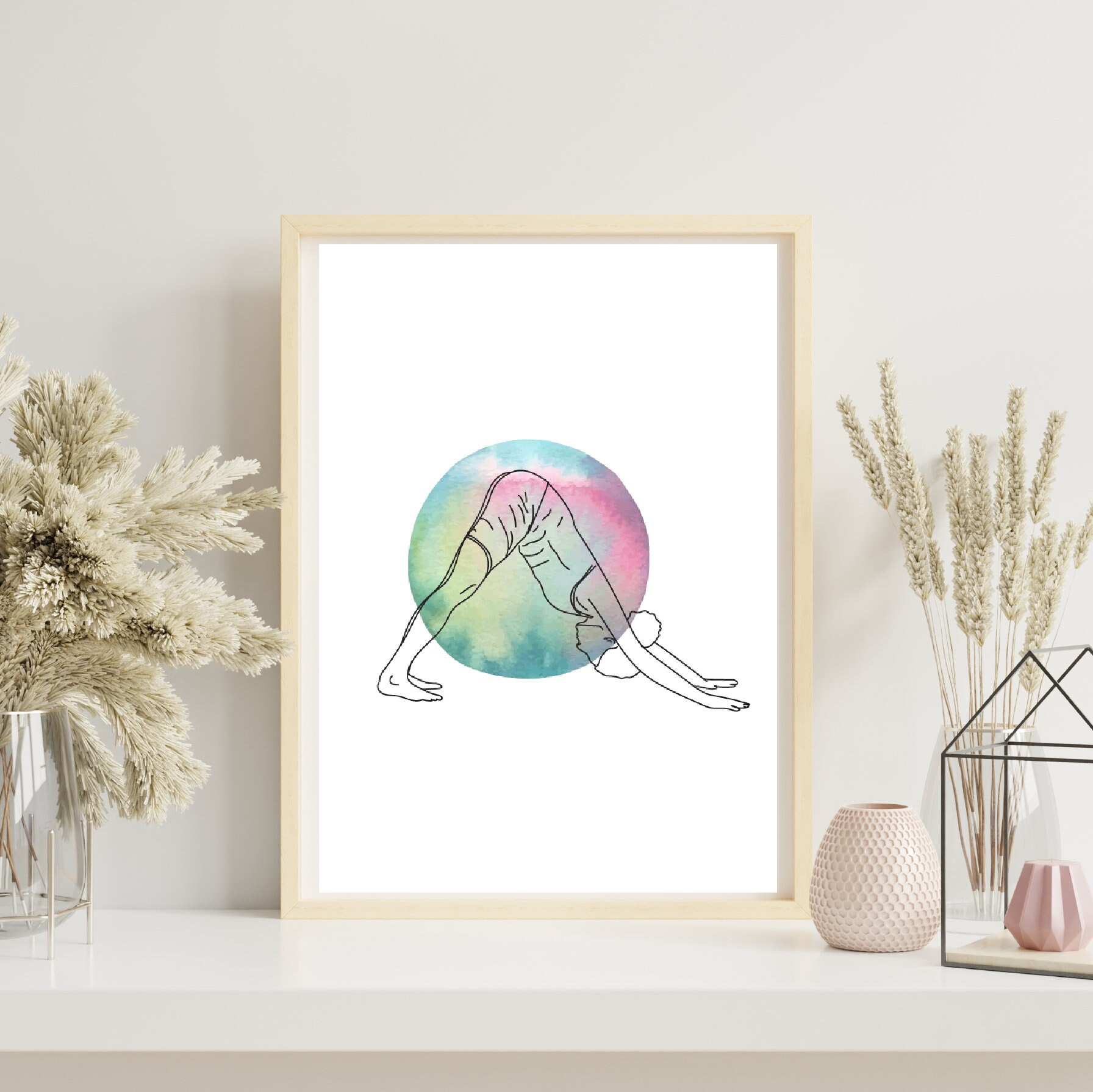 8 Set of Yoga Poses, Yoga Printable Wall Art, Yoga Decor, Yoga Prints ...