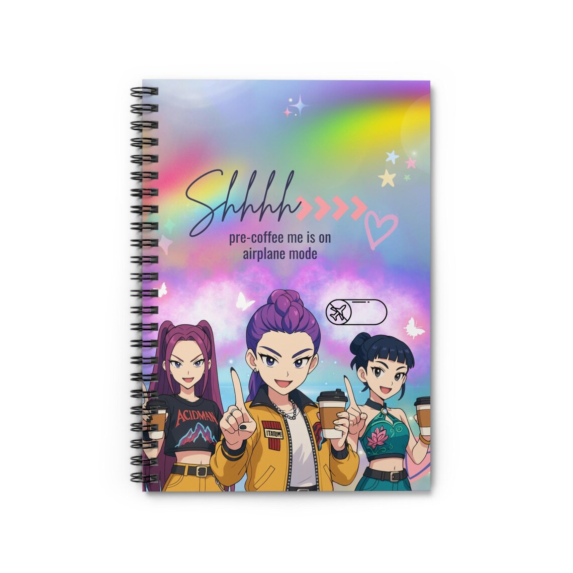 Spiral Notebook - Kpop Demon Hunters Rumi Zoey and Mira, Journal ...