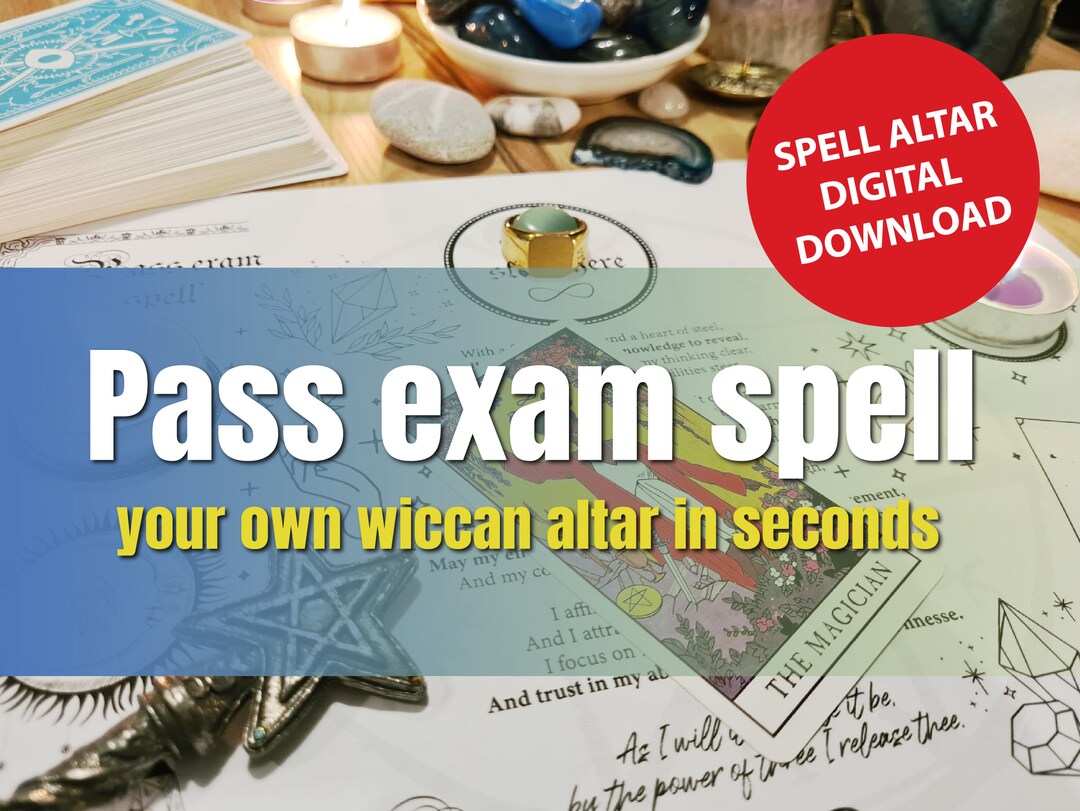 Pass Exam Spell ALTAR, Pass Text Spell, DIY Powerful Spell Digital ...