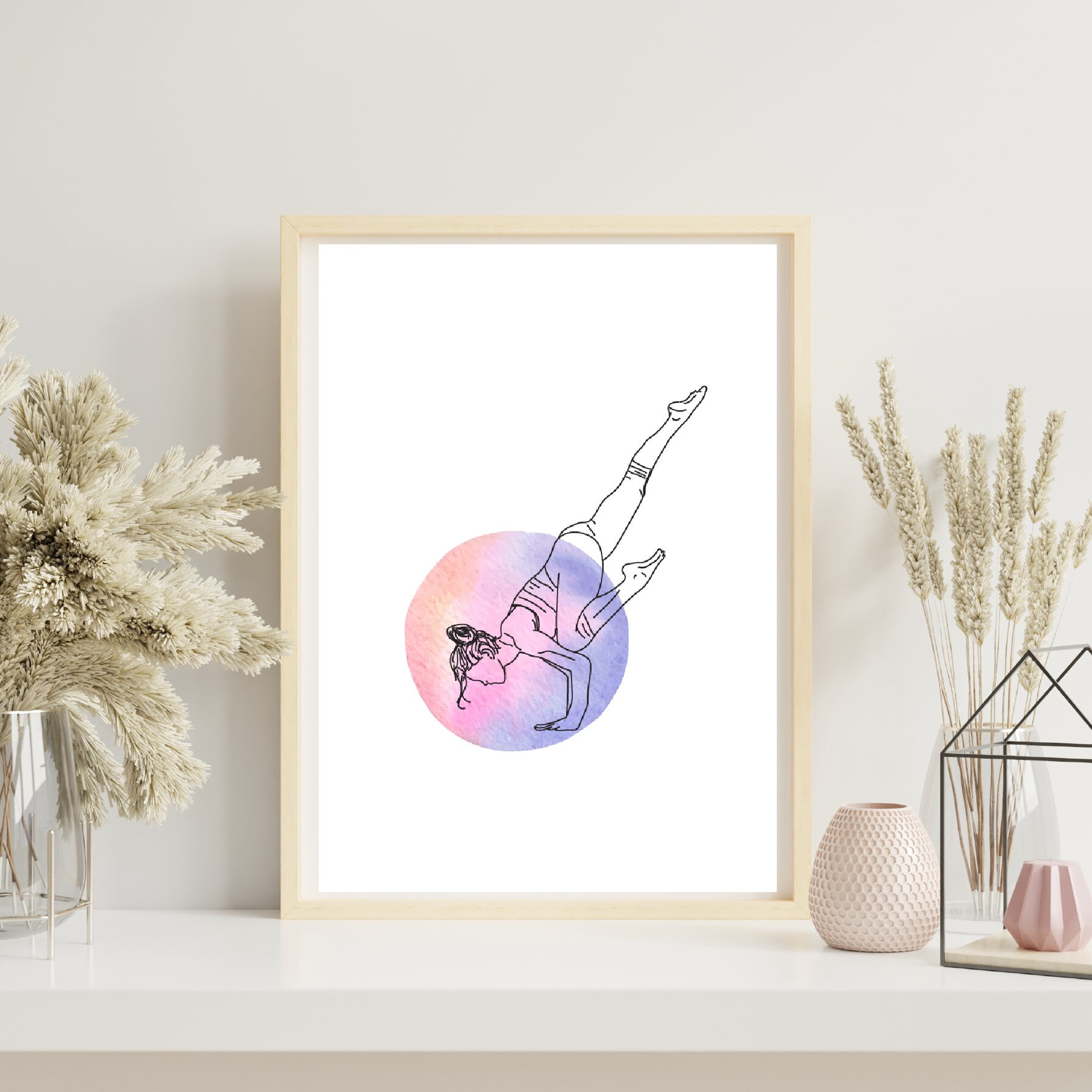 8 Set of Yoga Poses, Yoga Printable Wall Art, Yoga Decor, Yoga Prints ...