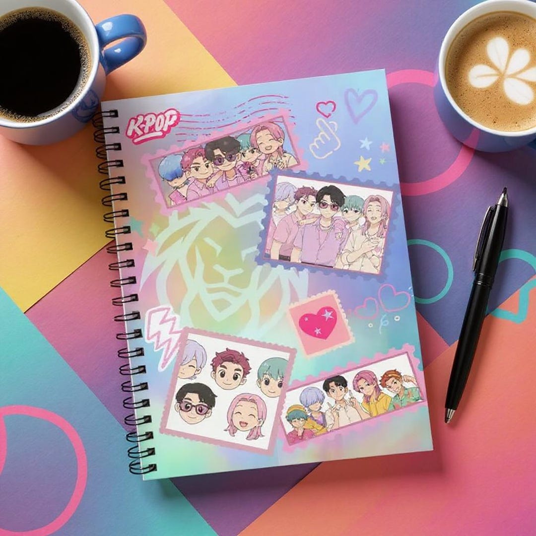 Spiral Notebook - K Pop Demon Hunters Saja Boys, Ruled Line Journal ...