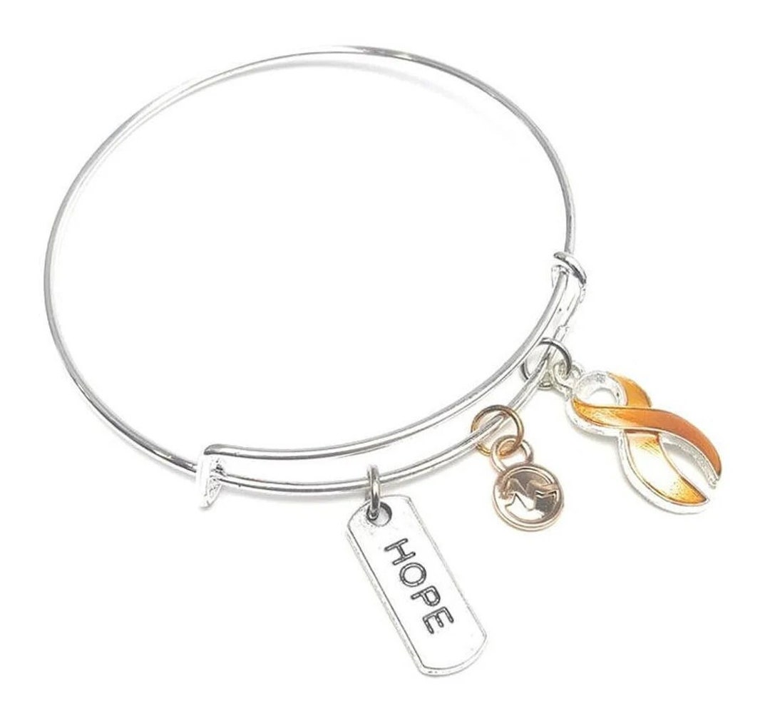 Bladder Cancer Awareness Ribbon Bangle Bracelet : Bladder Cancer ...