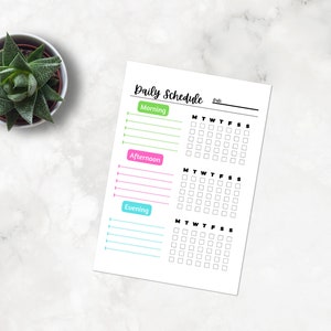 Editable Daily Schedule Printable Visual Schedule Ipad - Etsy
