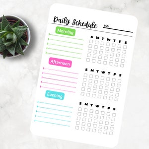 Editable Daily Schedule | Printable | Visual Schedule | iPad Schedule ...