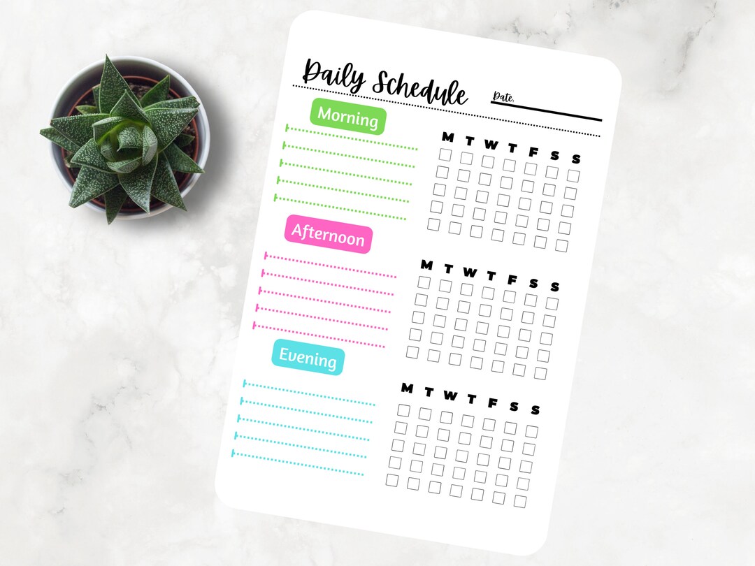 Editable Daily Schedule | Printable | Visual Schedule | iPad Schedule ...