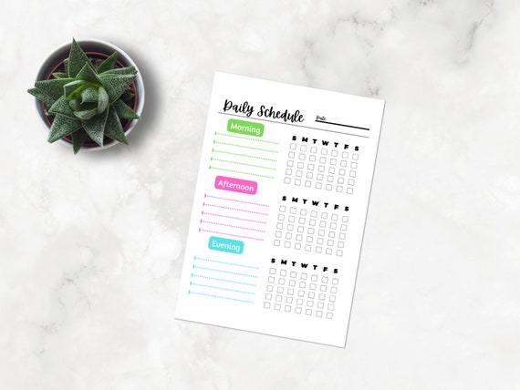 Editable Daily Schedule Printable Visual Schedule Ipad - Etsy