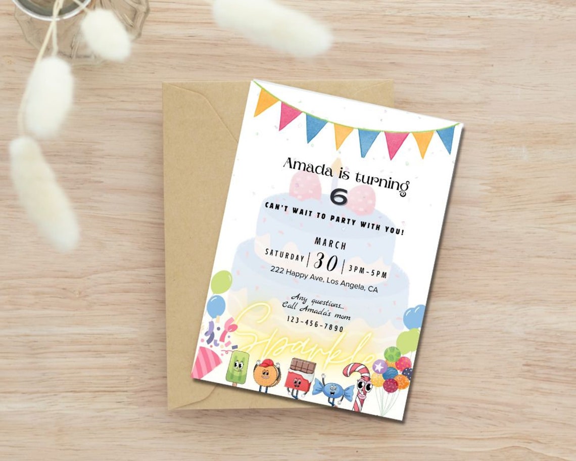 Editable Birthday Invitation Template, Printable Invitation, Party ...