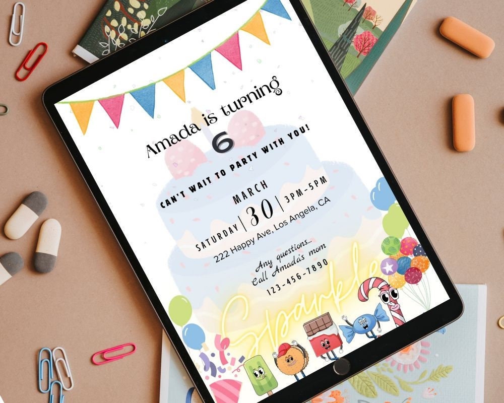 Editable Birthday Invitation Template, Printable Invitation, Party ...
