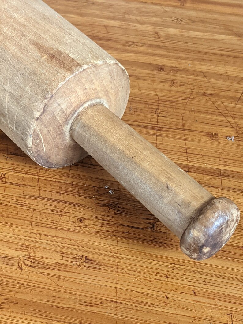 Antique Handmade Wooden Rolling Pin, 18.5 Long - Etsy