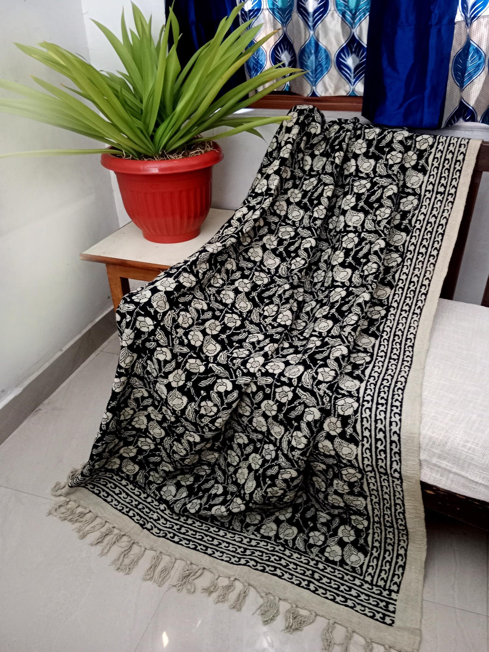 Premium Inspiration Handmade Throw Handblock Print Cotton Throw Blanket ...