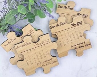 Puzzle Save the Date - Etsy